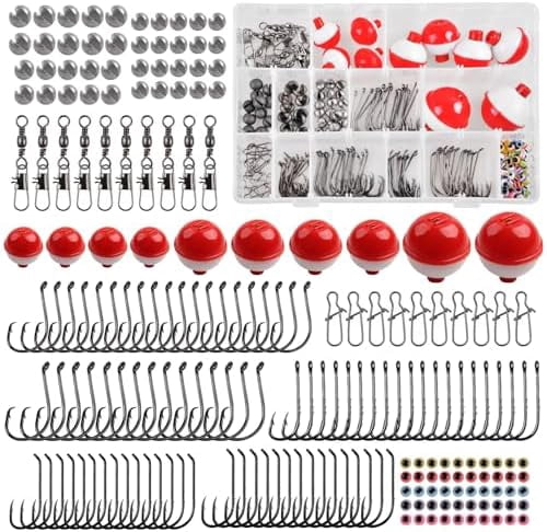Fishing Bobbers Tackle Kit, 205pcs Basic Tackle Box Fishing Accessories ...