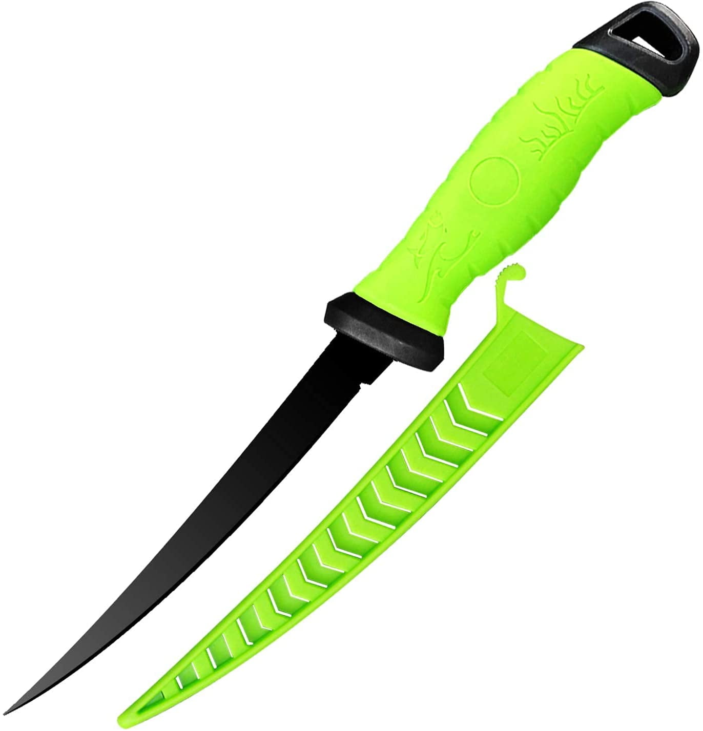 Fishing Boning Knife 7" Professional Fish Fillet Knife with Sheath ...