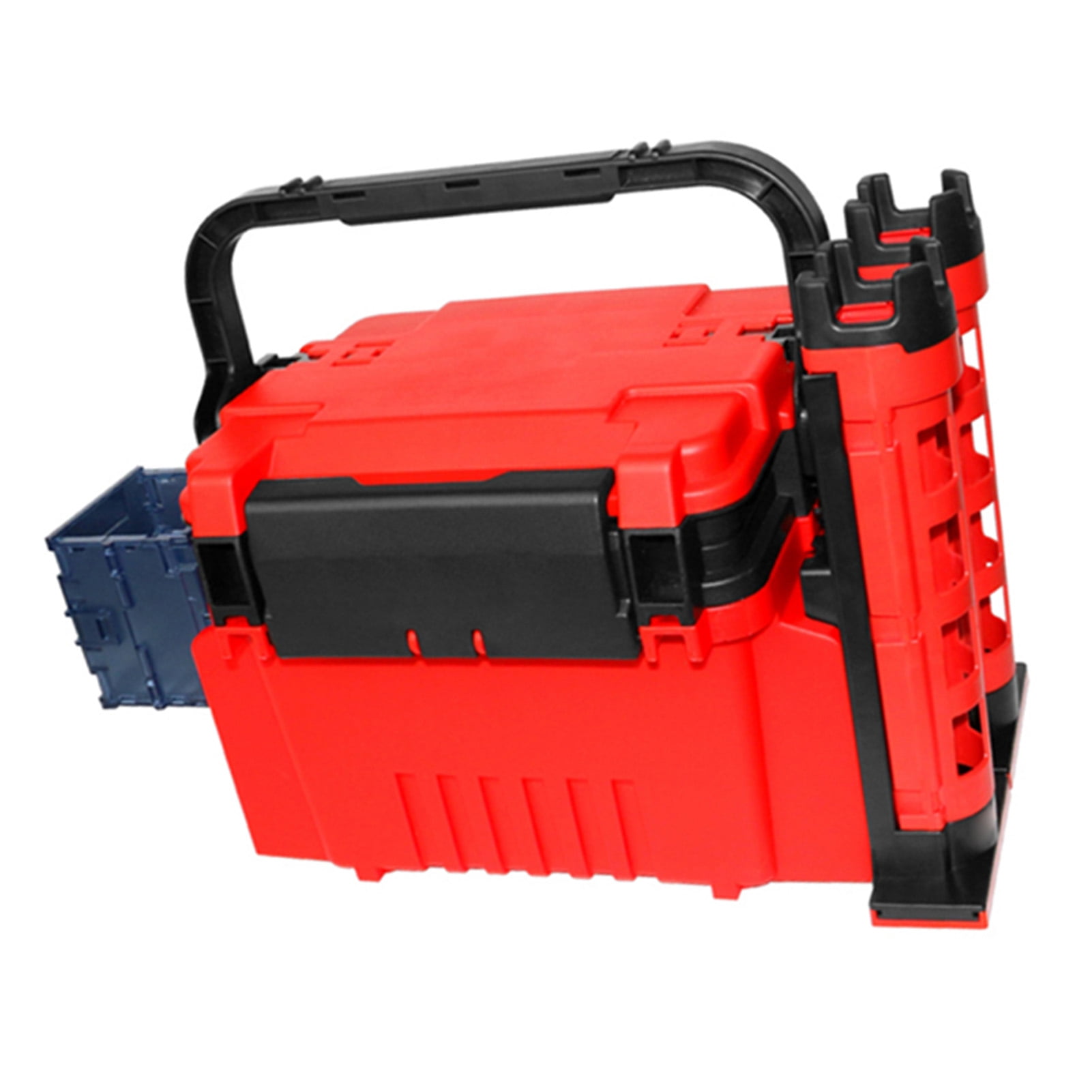 Fishing Box, Travel Fishing Case Box With Bottle Holder And Rod Stands ...