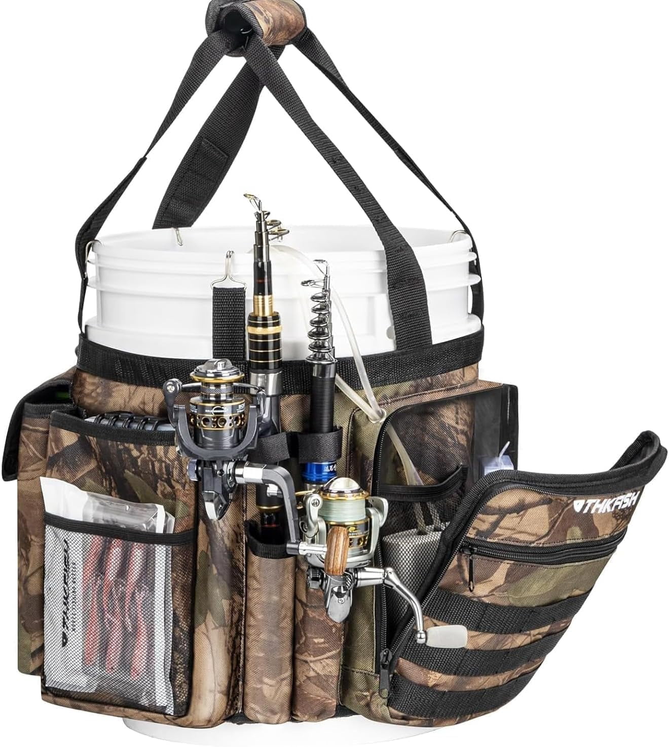 Fishing Bucket Organizer for 5 Gallon Bucket, Ice Fishing Bucket Bag ...