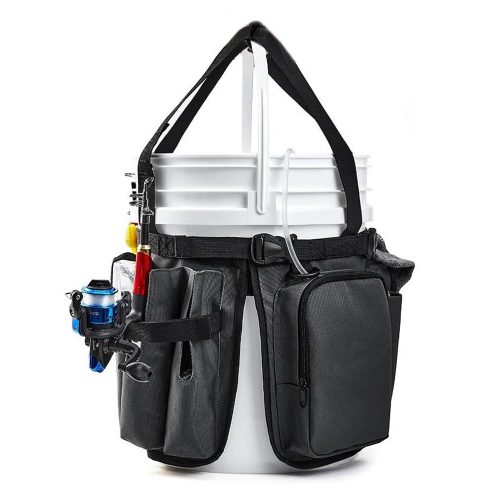 Fishing Bucket Organizer Adjustable Multi-pockets Waterproof Oxford ...