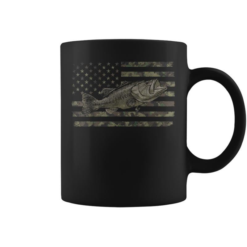 Fishing Camo American Flag Bass Fish Camouflage Coffee Mugs - Walmart.com