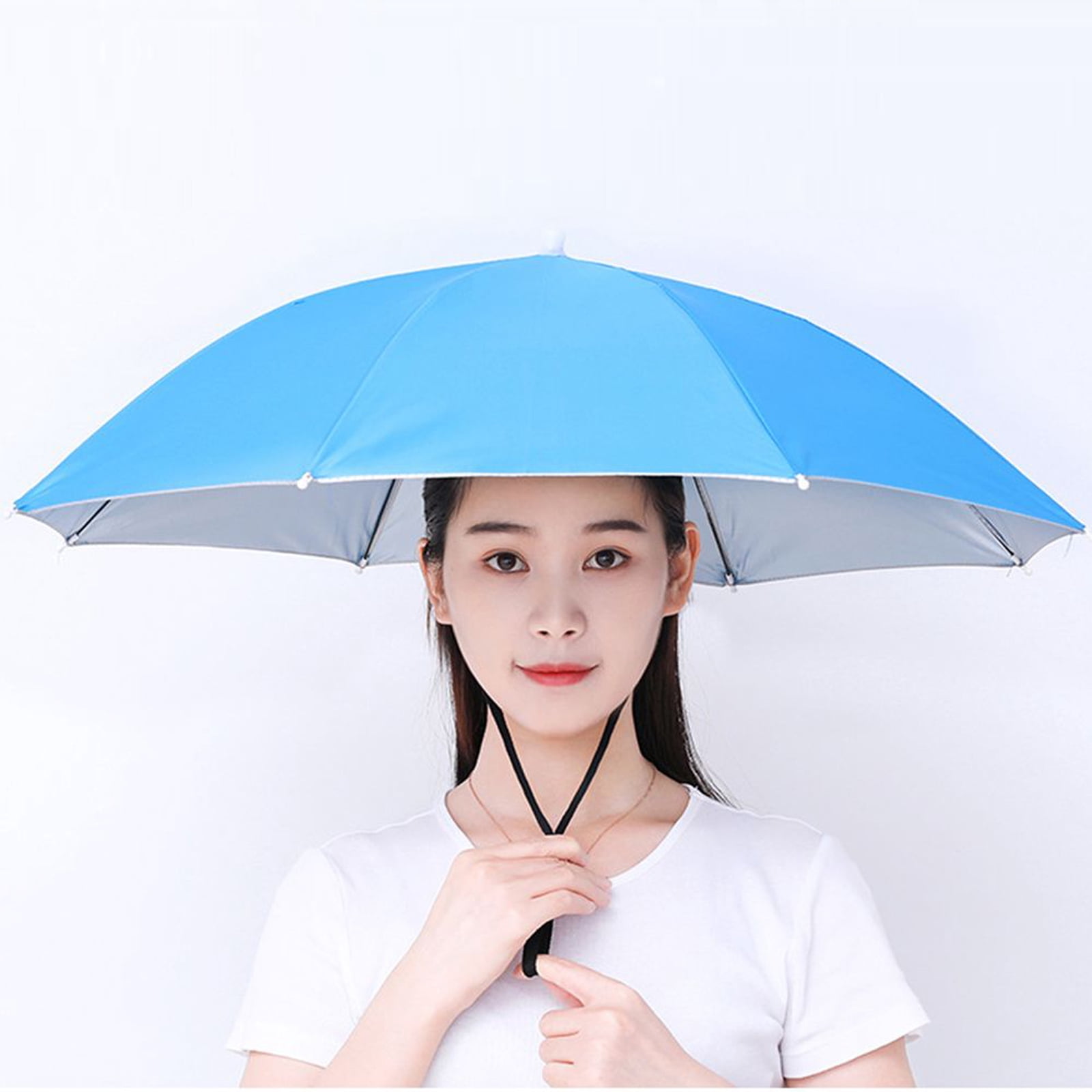 Fishing Camping Folding Windproof Sunshade Rain Gear Beach Head Hats ...