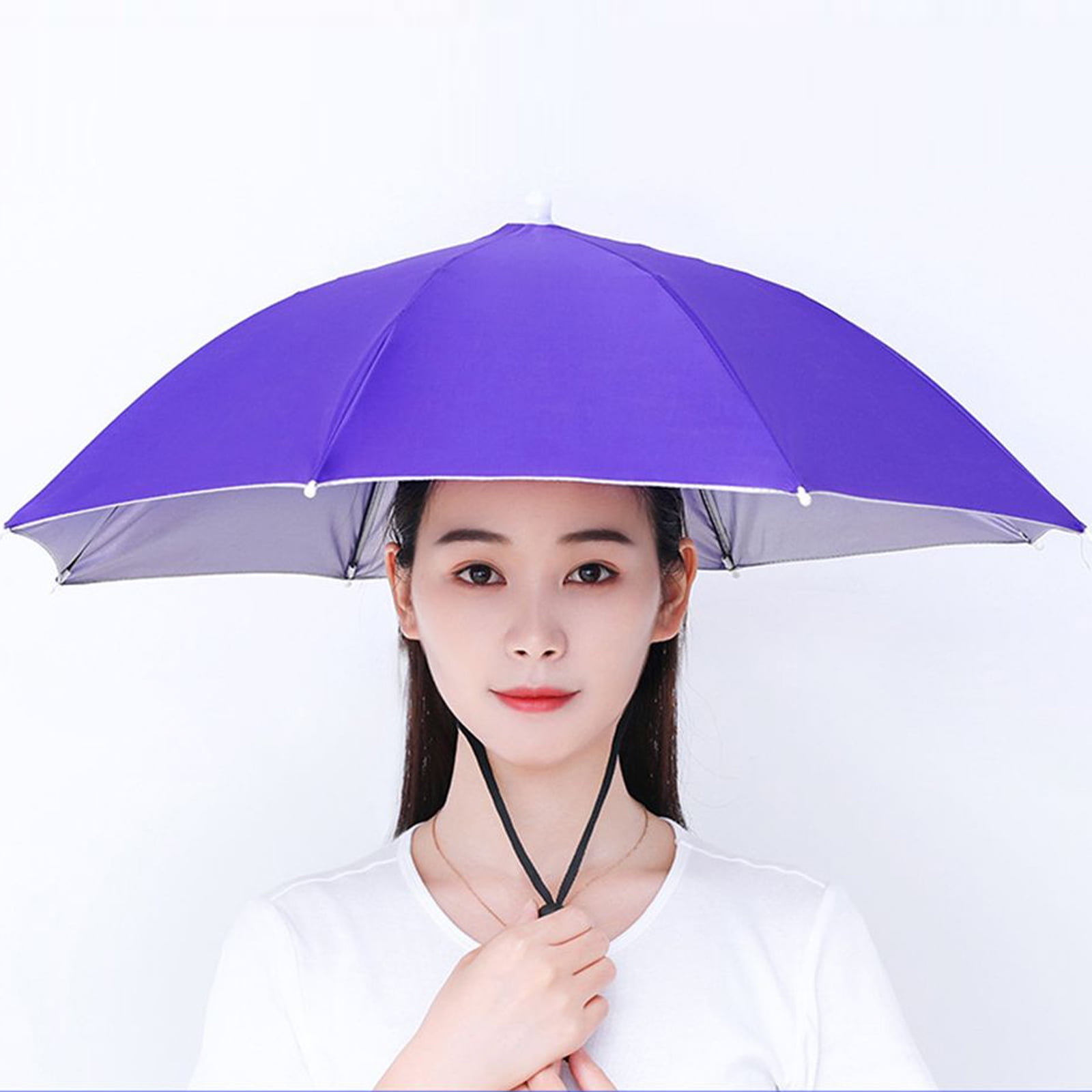 Fishing Camping Folding Windproof Sunshade Rain Gear Beach Head Hats ...