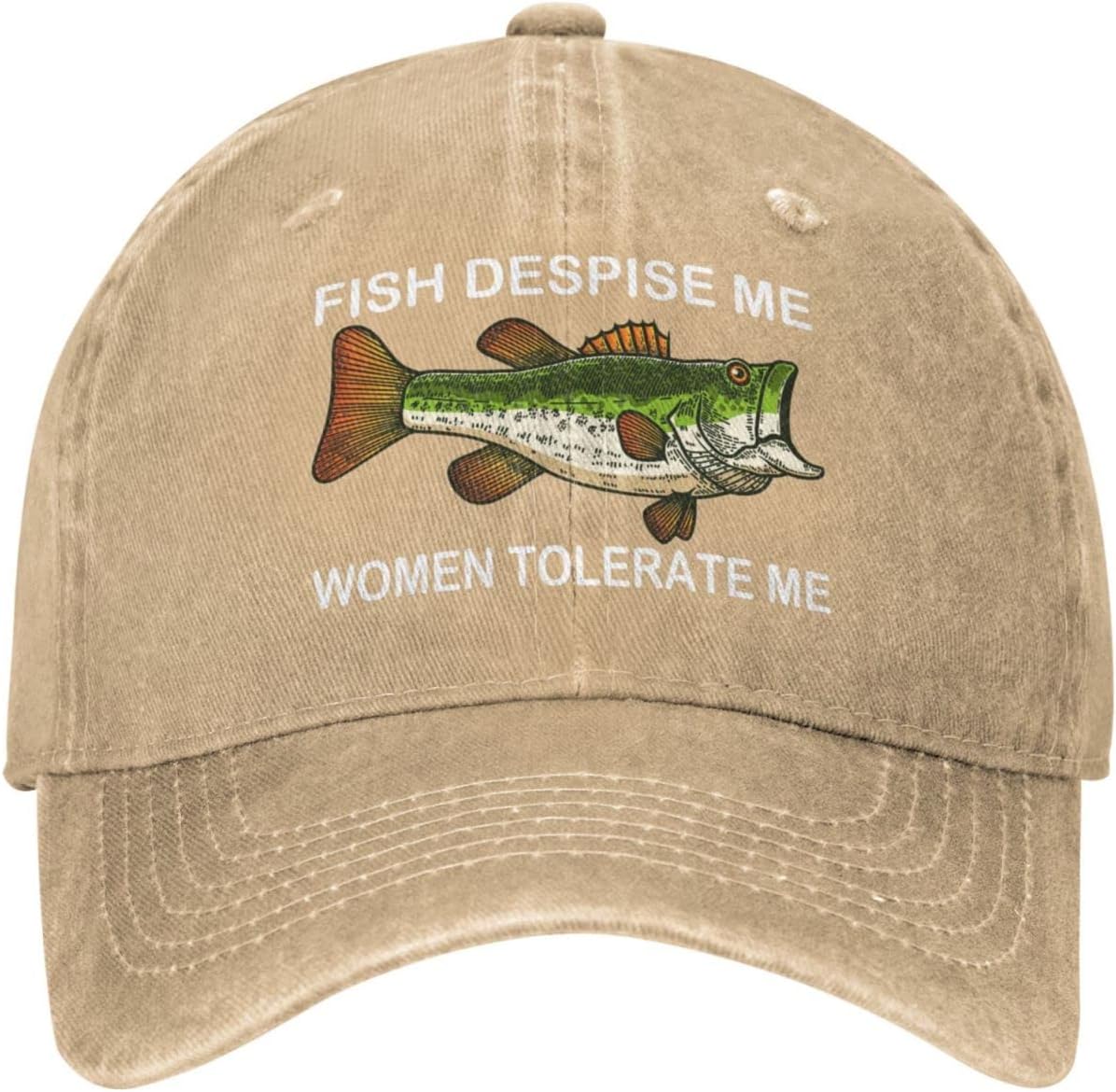 Fishing Cap Fish Despise Me Women Tolerate Me Hat for Men Baseball Caps ...
