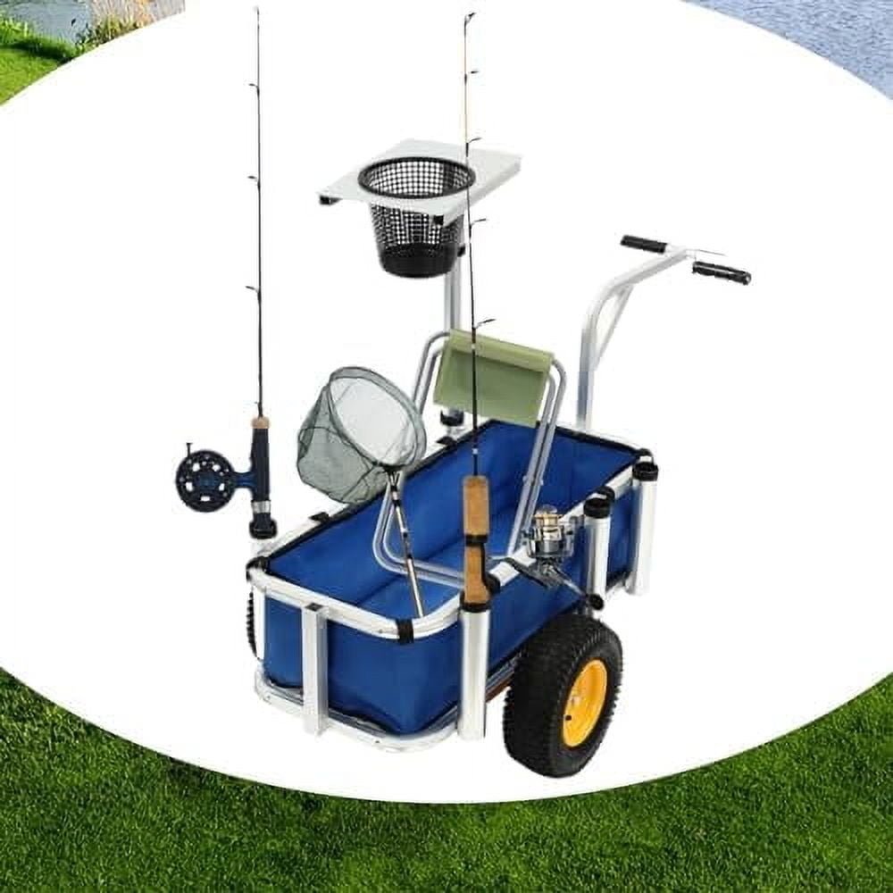 Fishing Cart with Tires and Front Wheel, 176.4LBS Fish and Marine Carts ...