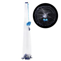 Pro Cast Net Fishing Mesh Saltwater Bait Drawstring Catch,6ft/8ft/12ft ...