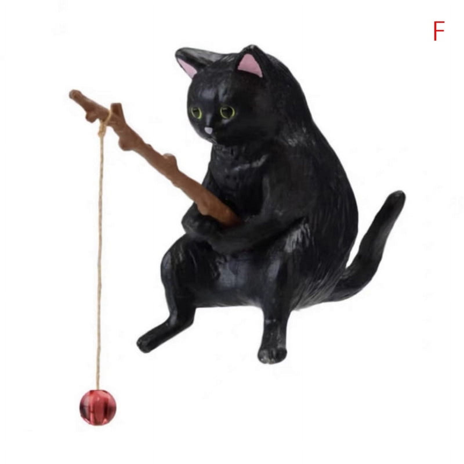 Fishing Cat Ornaments Aquarium Decoration Fish Landscaping Cartoon Cat ...