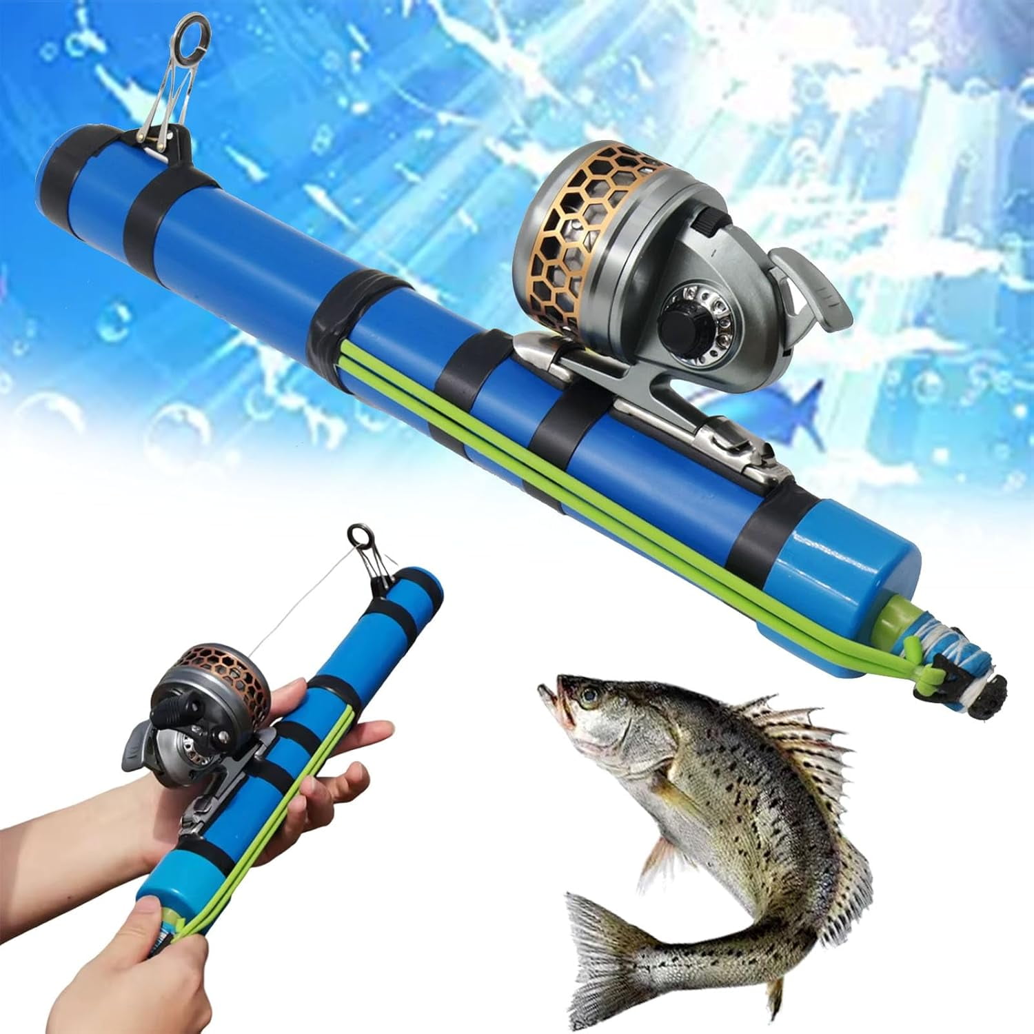 Fishing Catapult Rod, 15In Professional Sling Shot Fishing Reel Pole ...