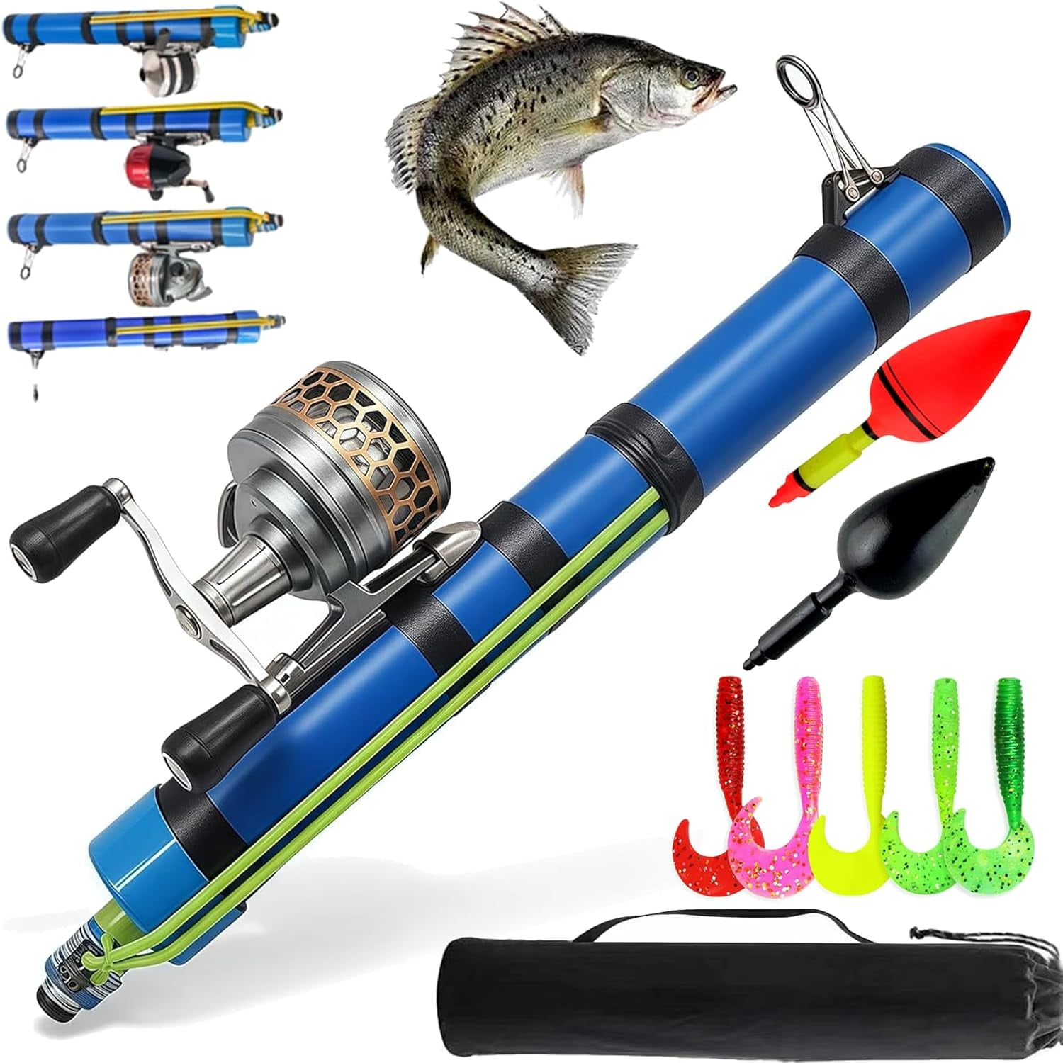 Fishing Catapult Rod, 2026 New Compact Fly Fishing Pole Reel Set, 30m ...