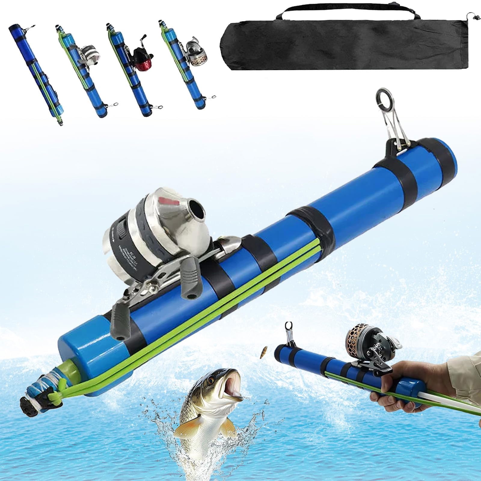 Fishing Catapult Rod, 2026 Upgraded Compact & Portable Catapult-Lure ...