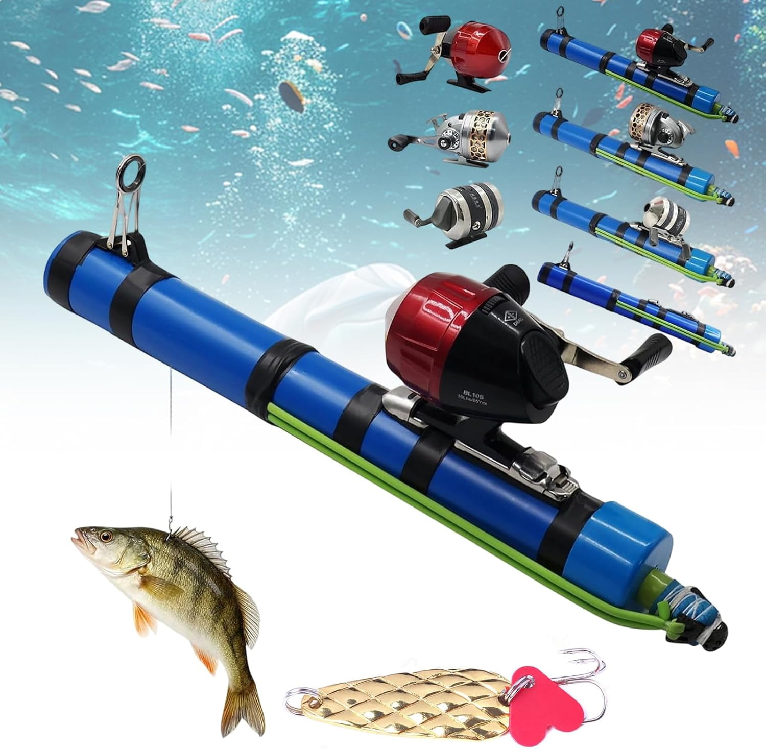 Fishing Catapult Rod Adjustable Latex Tube Slingshot Casting Tool ...