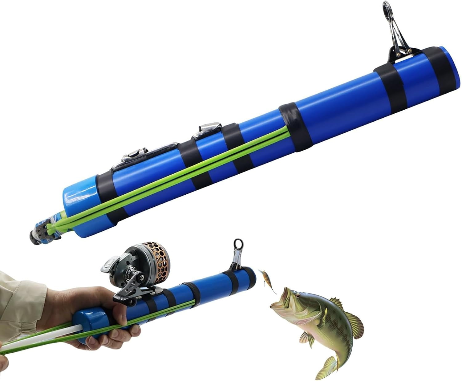 Fishing Catapult Rod, Compact Telescopic Lure Launcher Fishing Tool ...