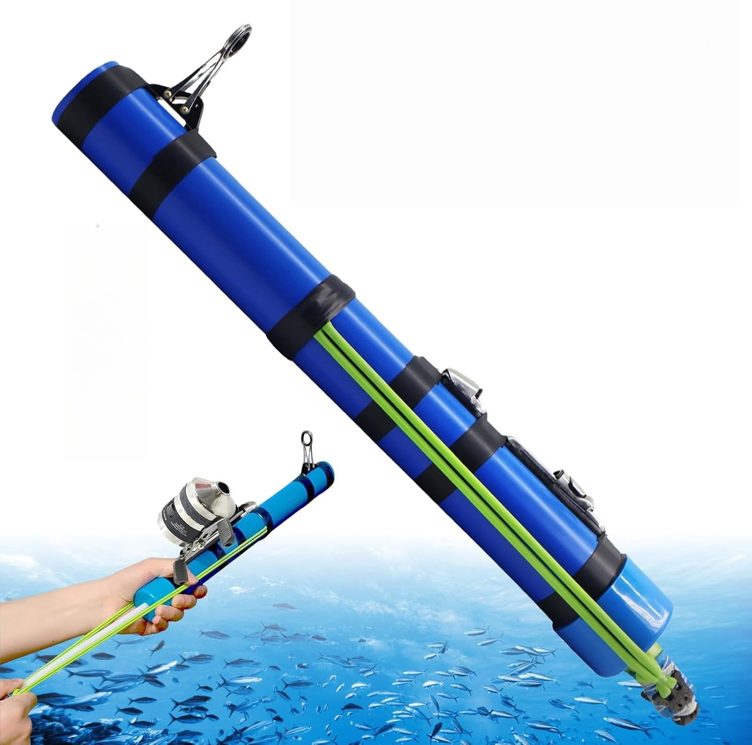 Fishing Catapult Rod, Slingshot Casting Tool with Adjustable Latex ...