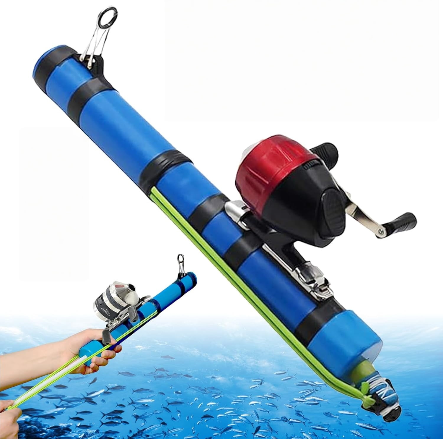 Fishing Catapult Rod, Slingshot Casting Tool with Adjustable Latex ...