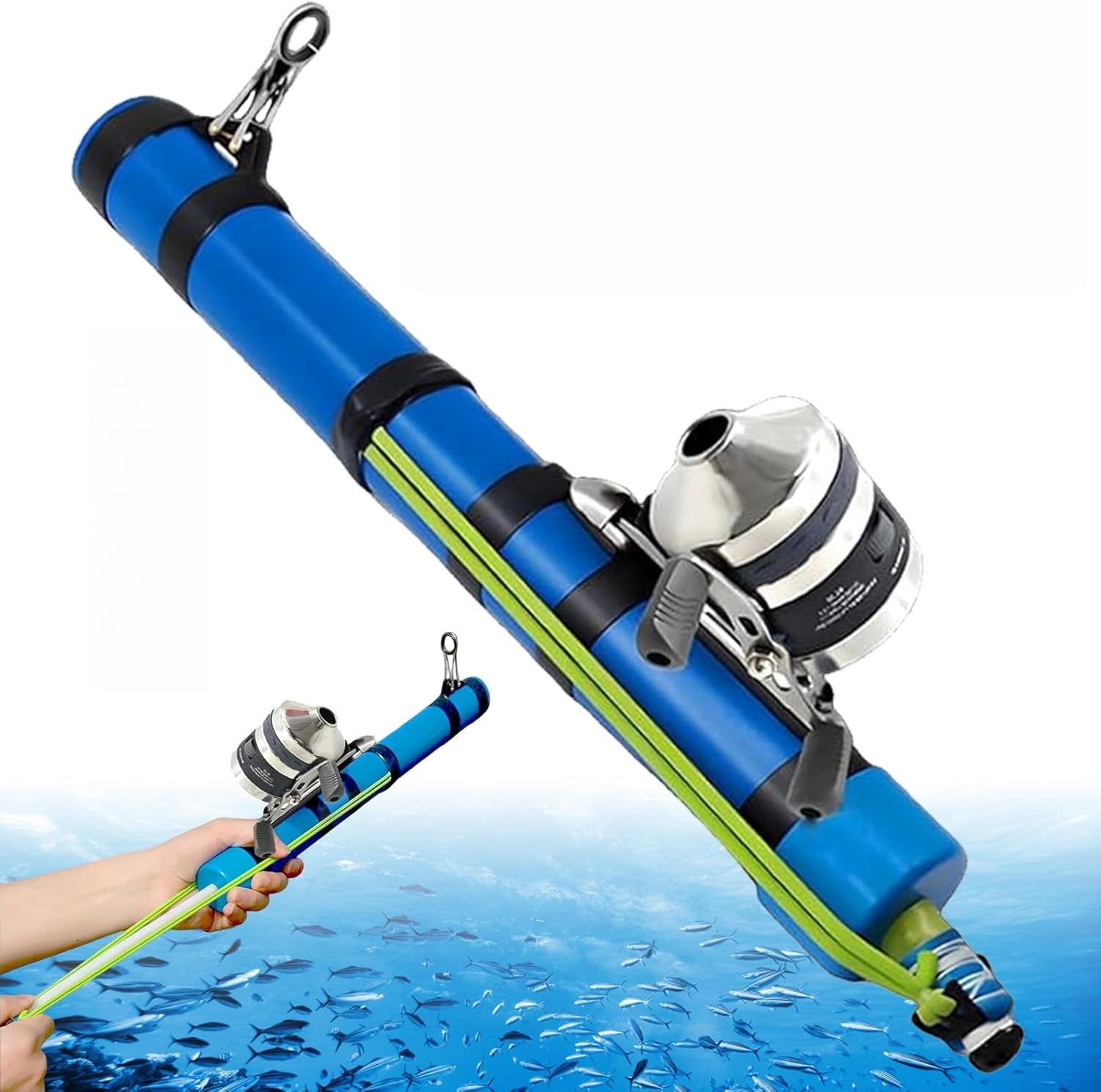 Fishing Catapult Rod, Slingshot Casting Tool with Adjustable Latex ...