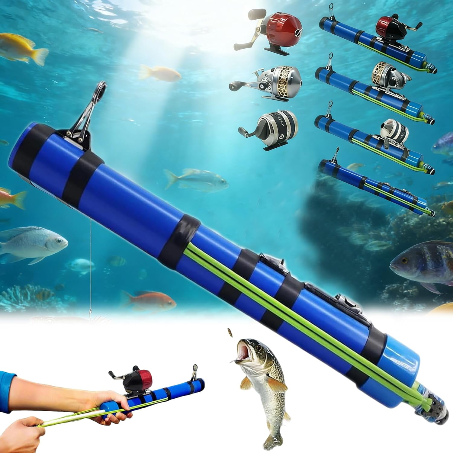 Fishing Catapult Rod,Versatile Telescopic Catapult Tool for Short/Long ...