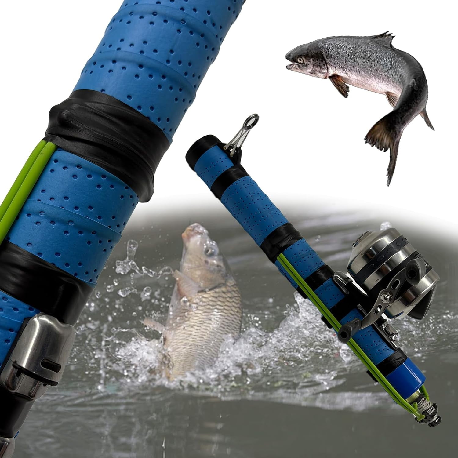 Fishing Catapult Slingshot with Adjustable Latex Tubes & Ergonomic ...