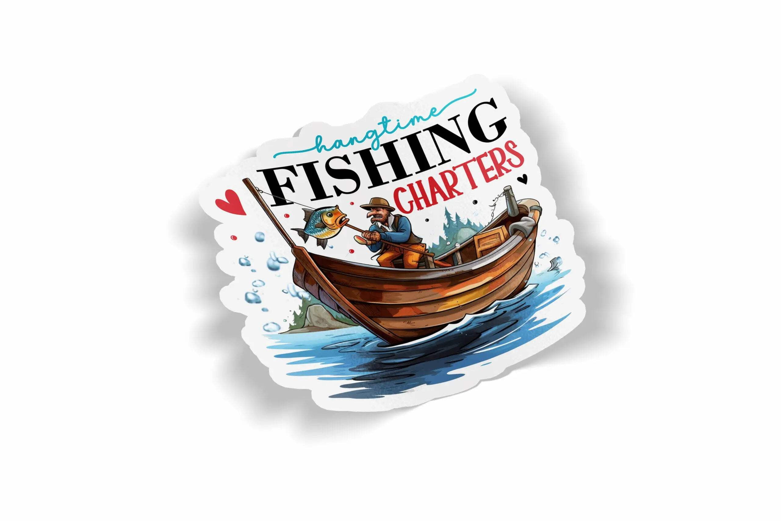 Fishing Charters Waterproof Sticker - Walmart.com