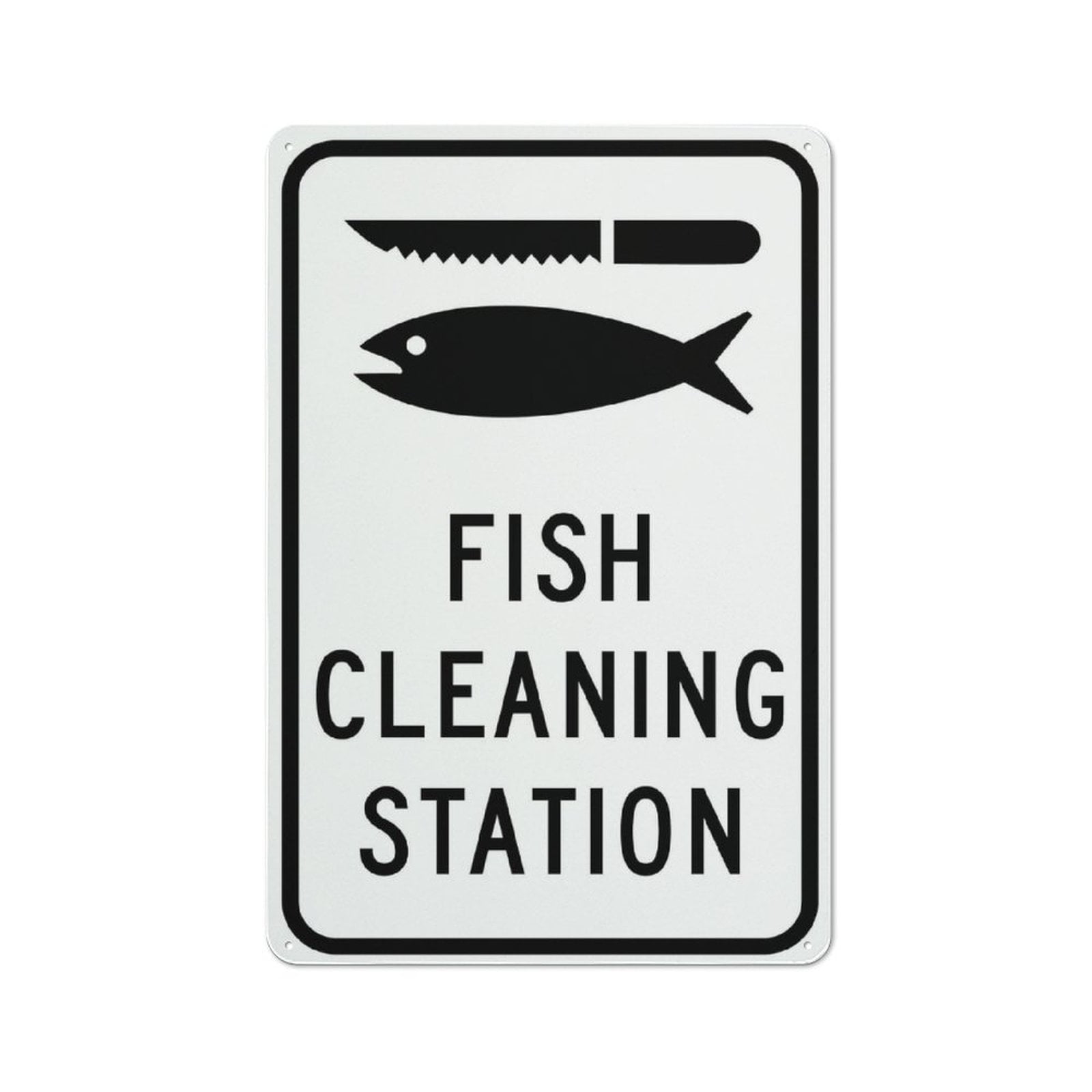 Fishing Cleaning Station Sign Outdoor Metal Sign - 12 X 8 Metal Signs ...