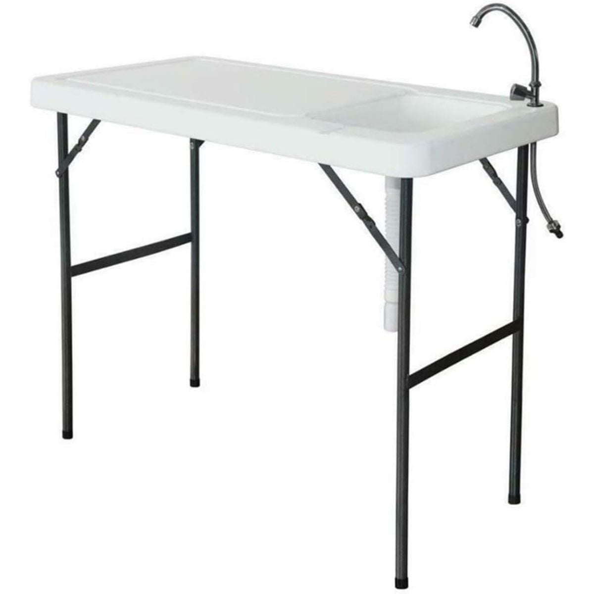 Fishing Cleaning Table with Sink, Portable Folding Camping Sink Table ...