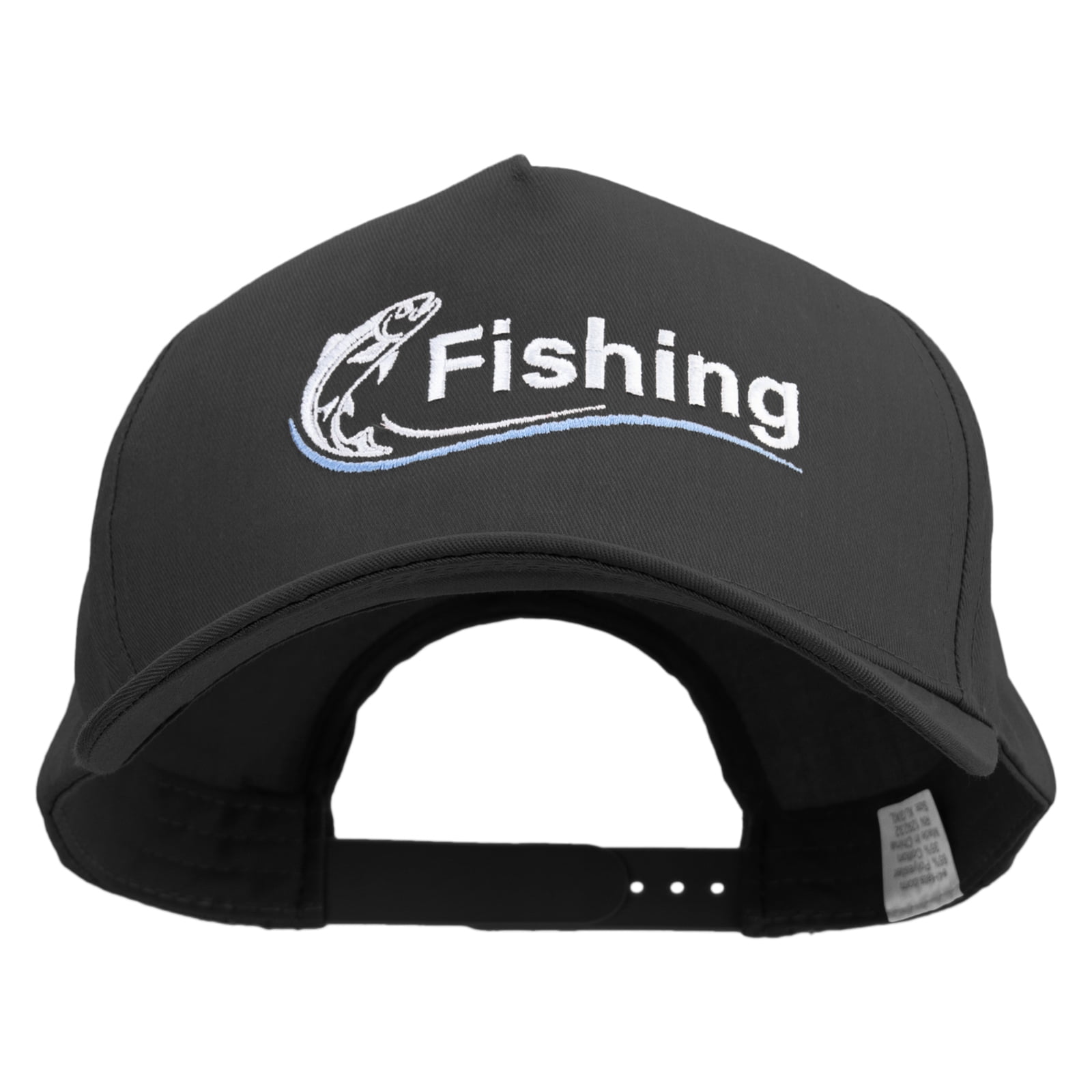 Fishing Club with Fish Logo Embroidered Big Size Solid Cotton Twill 5 ...