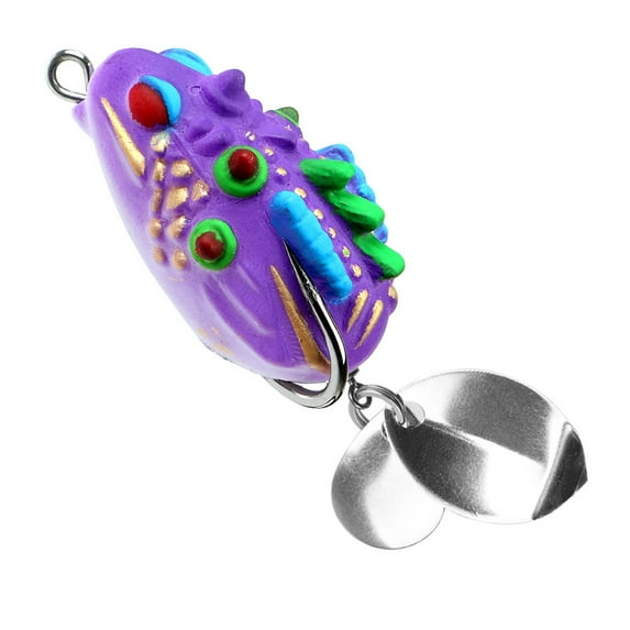 Fishing Crankbait Lures with Double Hook & Blade PVC Frogs Lures Soft ...