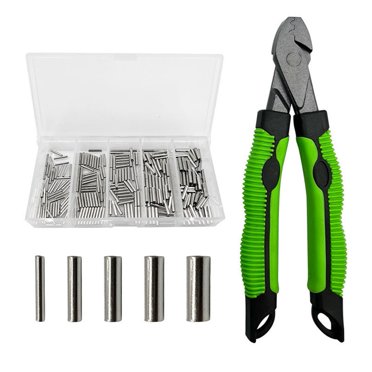 VanRolldex Fishing Crimping Pliers and Tool Kit with 500pcs Crimp ...