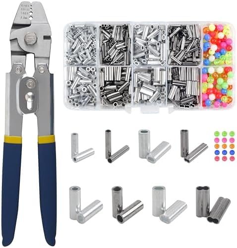 Fishing Crimping Tool Kit Stainless Steel Crimp Pliers Wire Rope ...