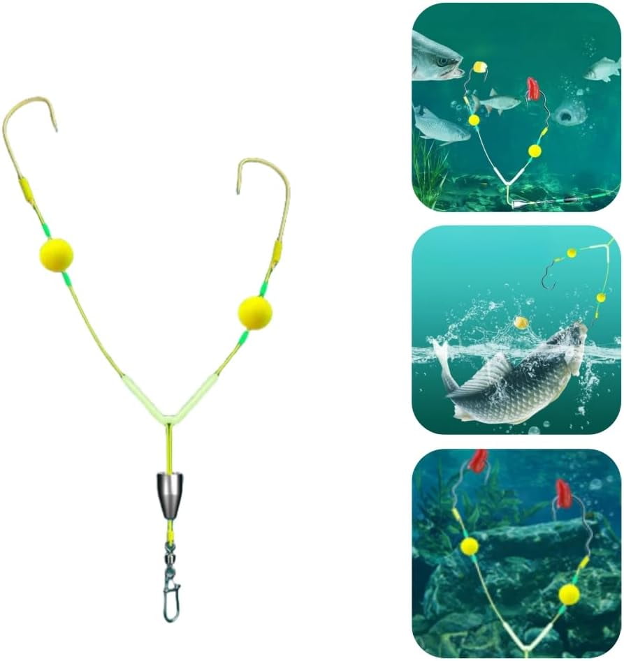 Fishing Double Hooks, Double Reverse Hook Set, Reverse Bottom Line ...
