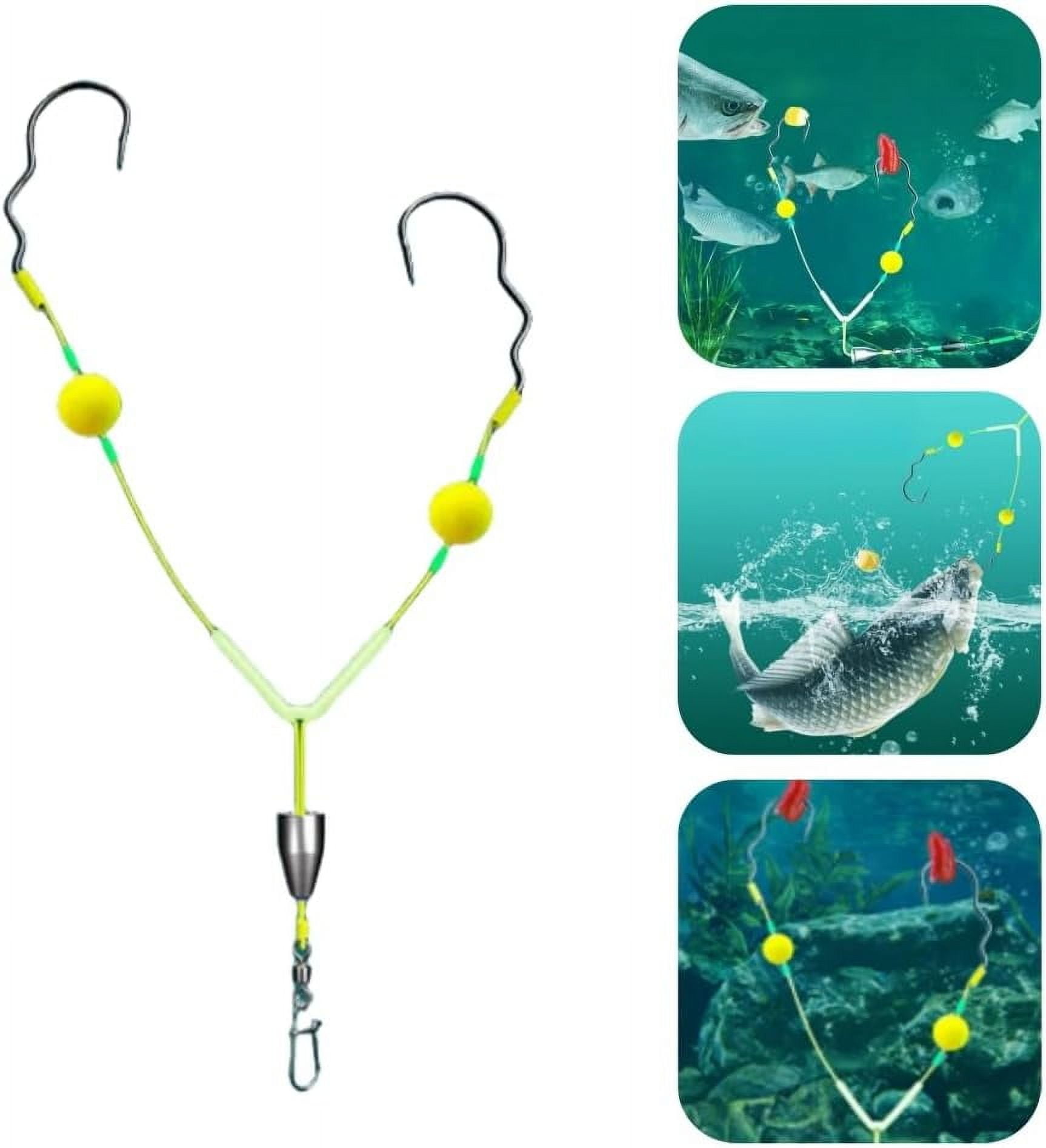 Fishing Double Hooks, Double Reverse Hook Set, Reverse Bottom Line ...