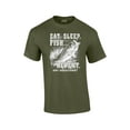 Fishing Eat Sleep Fish Repeat Funny Outdoors Novelty Short Sleeve T ...