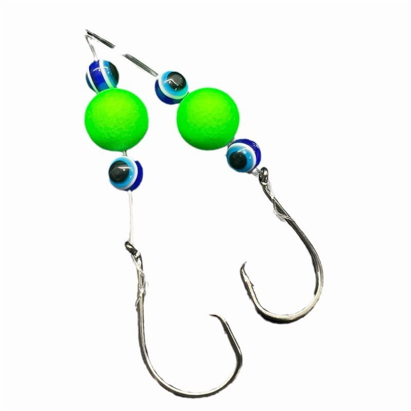 Fishing Float Bead Hook Rig Glow Beads with Dual Sharp Hooks for Bottom ...