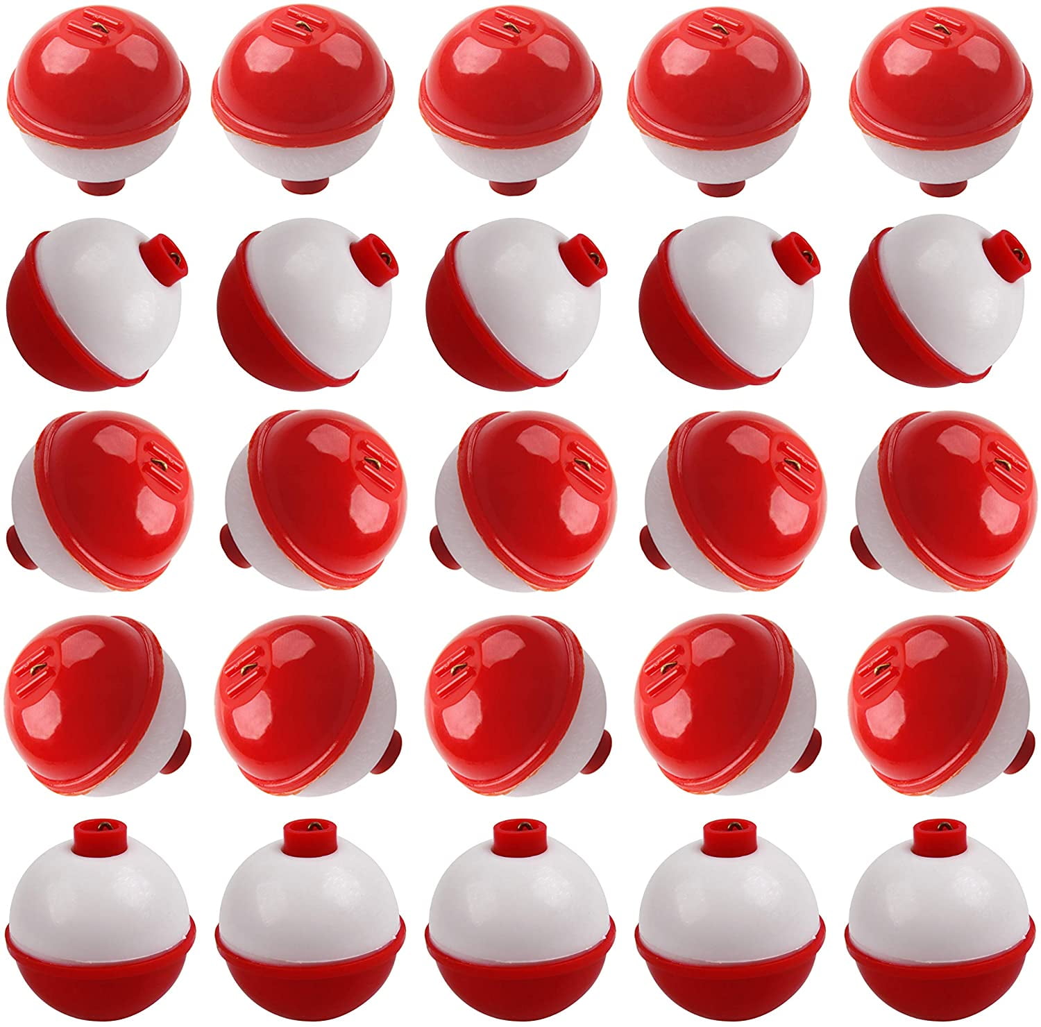 Fishing Float Bobbers 25pcs Snap on Float Bobbers Hard ABS Push Button ...
