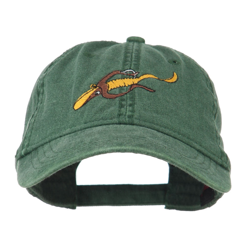 Fishing Floating Jig Embroidered Washed Cap - Dark Green OSFM - Walmart.com