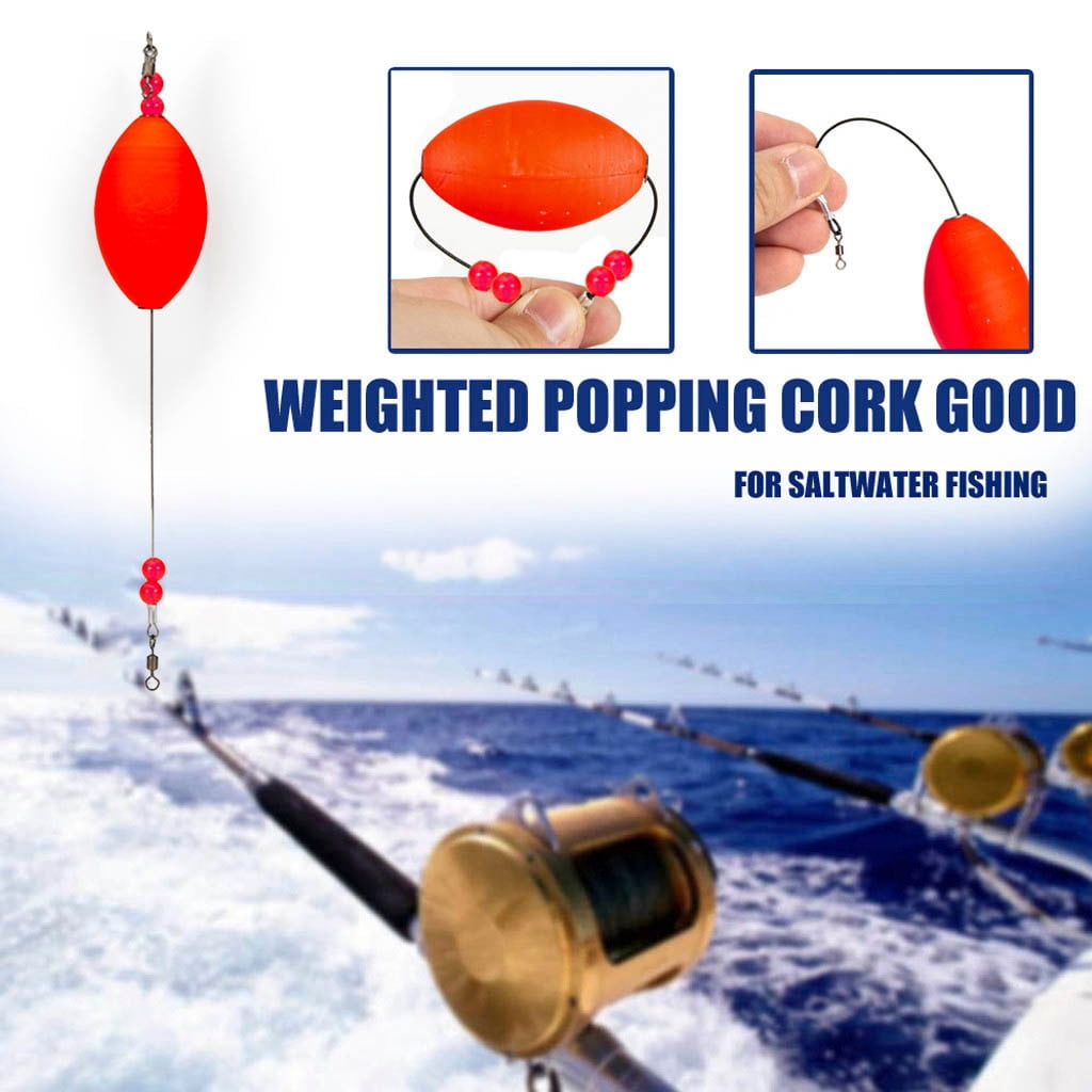 Fishing Floats Bobbers Fishing Popping Cork Trout Float Rig Weighted ...