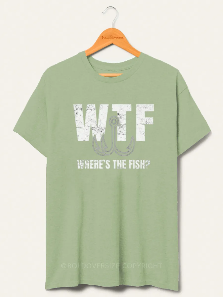 Fishing Funny Fish Fisher Hook Tee - Walmart.com