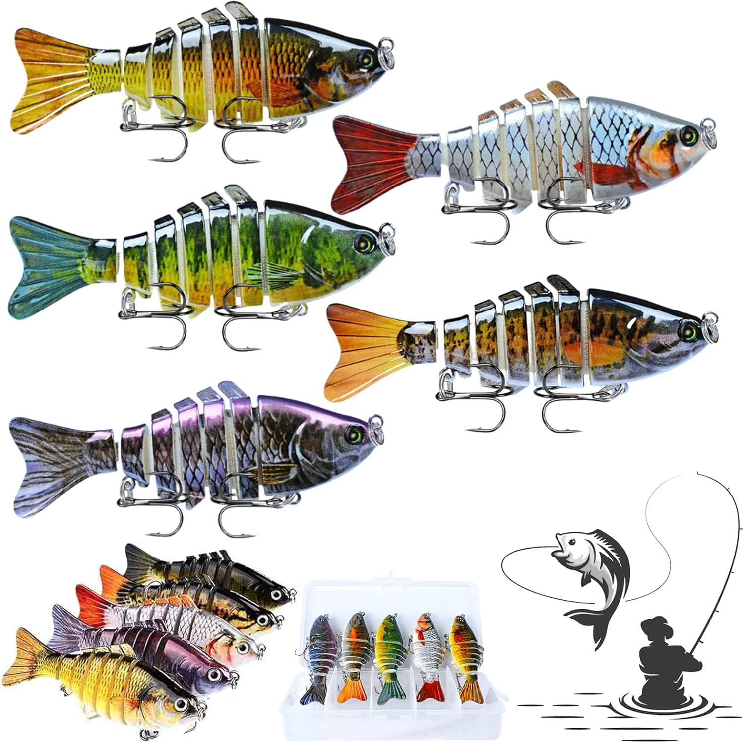 Fishing Gear - Bionic Swimming Bait, 2'' Bionic Swimming Lure, Bionic ...