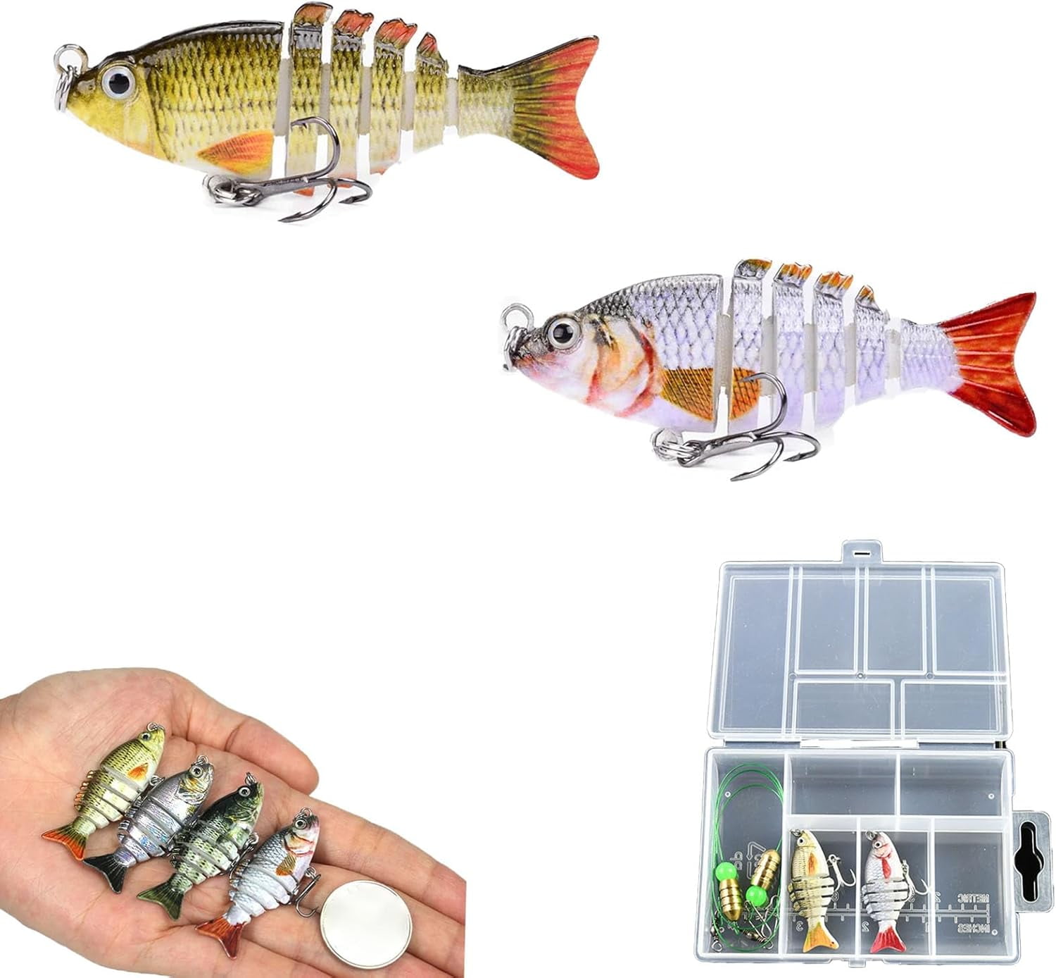 Fishing Gear - Bionic Swimming Bait, 2'' Bionic Swimming Lure, Bionic ...
