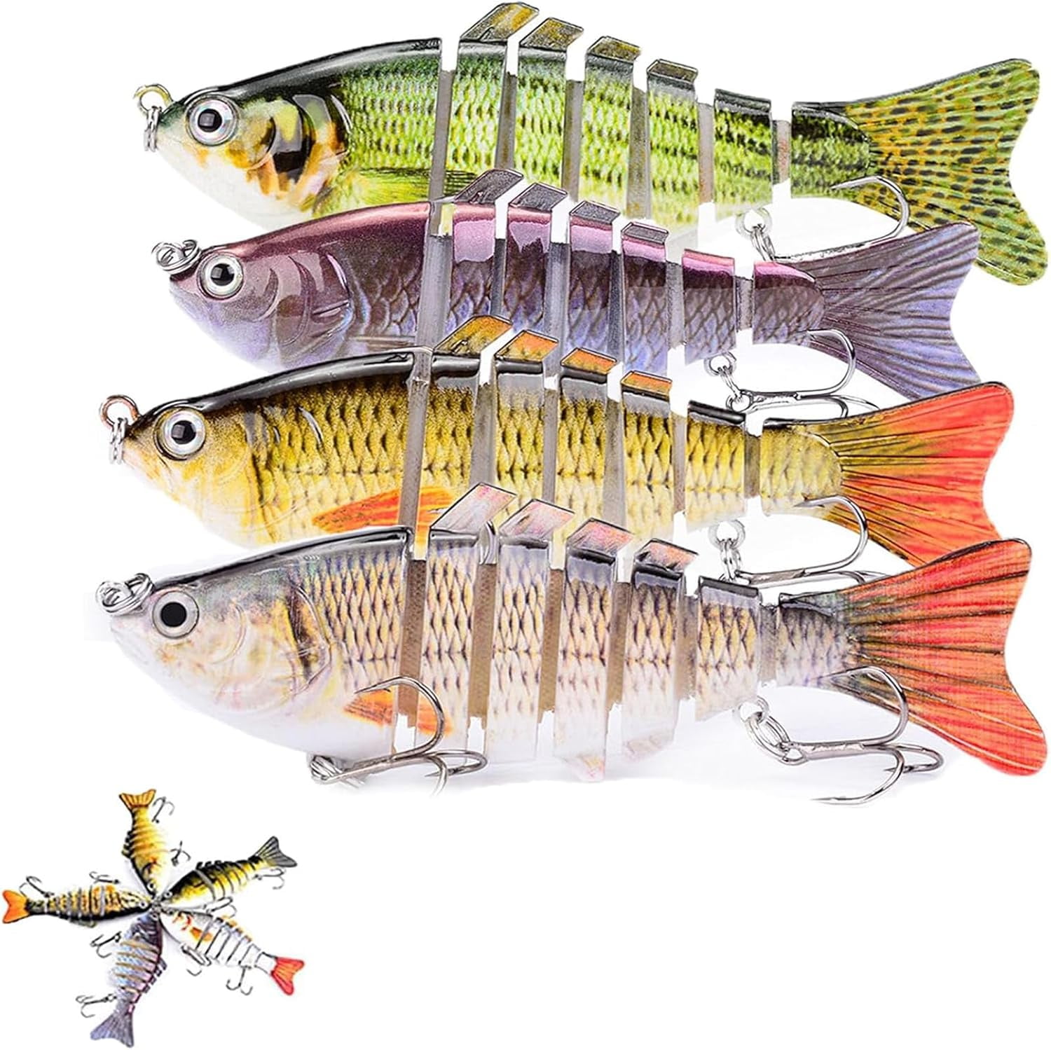 Fishing Gear - Bionic Swimming Bait, 3D Bionic Swimming Lure, Suitable ...