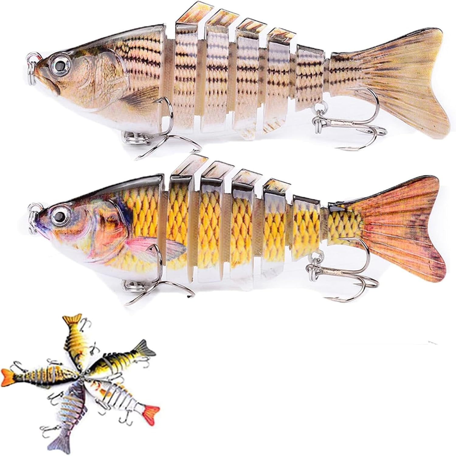 Fishing Gear - Bionic Swimming Bait, 3D Bionic Swimming Lure, Suitable ...