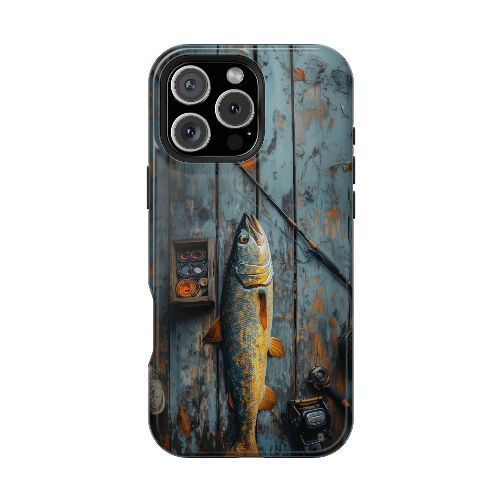 Fishing Gear Pike Angler Outdoor Lake Adventure Art for iPhone 17 16 15 ...