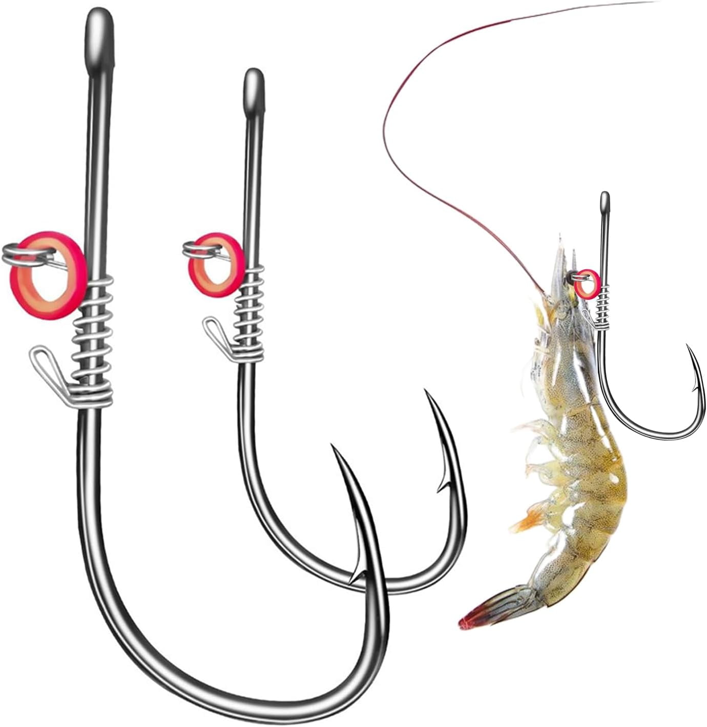 Fishing Gear Shrimp Hook, 20Pcs Live Shrimp Fixing Hook Heavy Duty ...