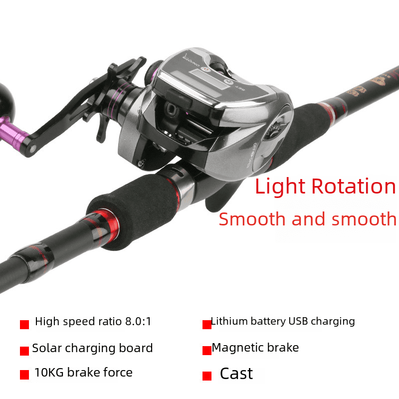 Fishing Gear Solar Digital Display Luya Drip Wheel Single Rocker Arm ...