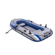 MADOG 2-Person Inflatable Dinghy Boat, 7' Fishing Boat Kayak with Oars ...