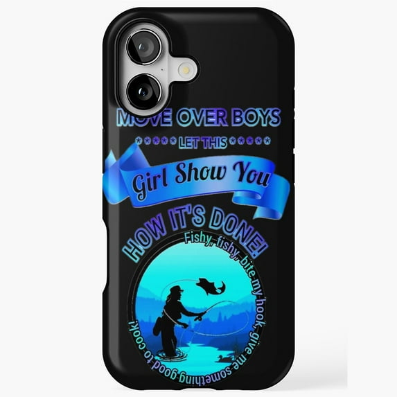 Fishing Girl 10 Unique Angler Design Quote iPhone Tough Case for 17/15 ...