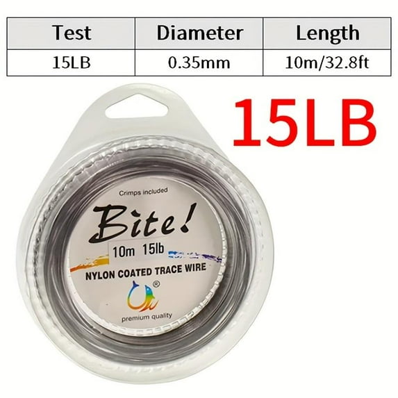 Fishing Guide Rope, 7 Strand Stainless Steel Braided Wire, 10m (32.8 ft ...