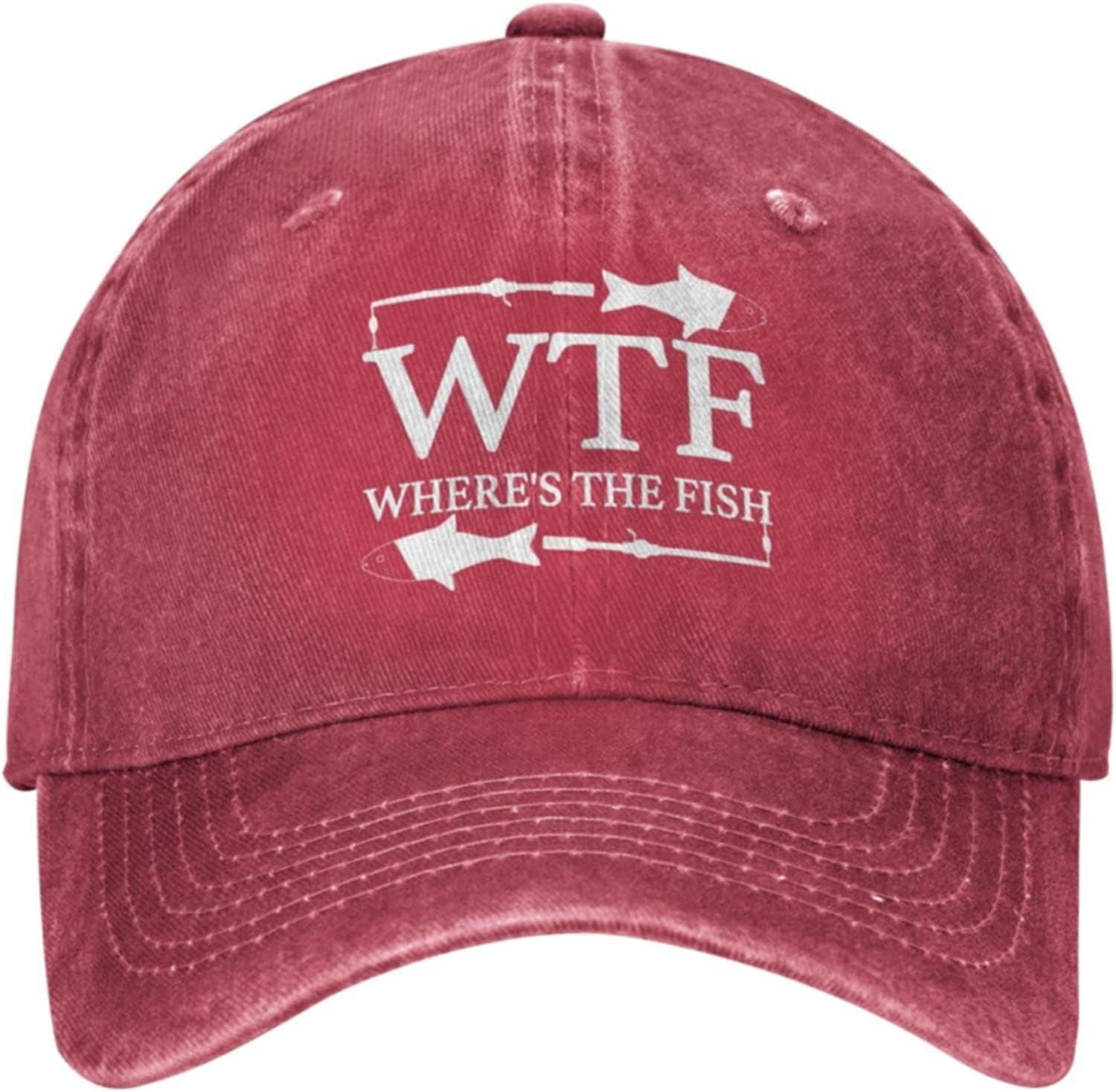 Fishing Hat Hat WTF Where's The Fish Hat for Men Dad Hat Graphic Caps ...