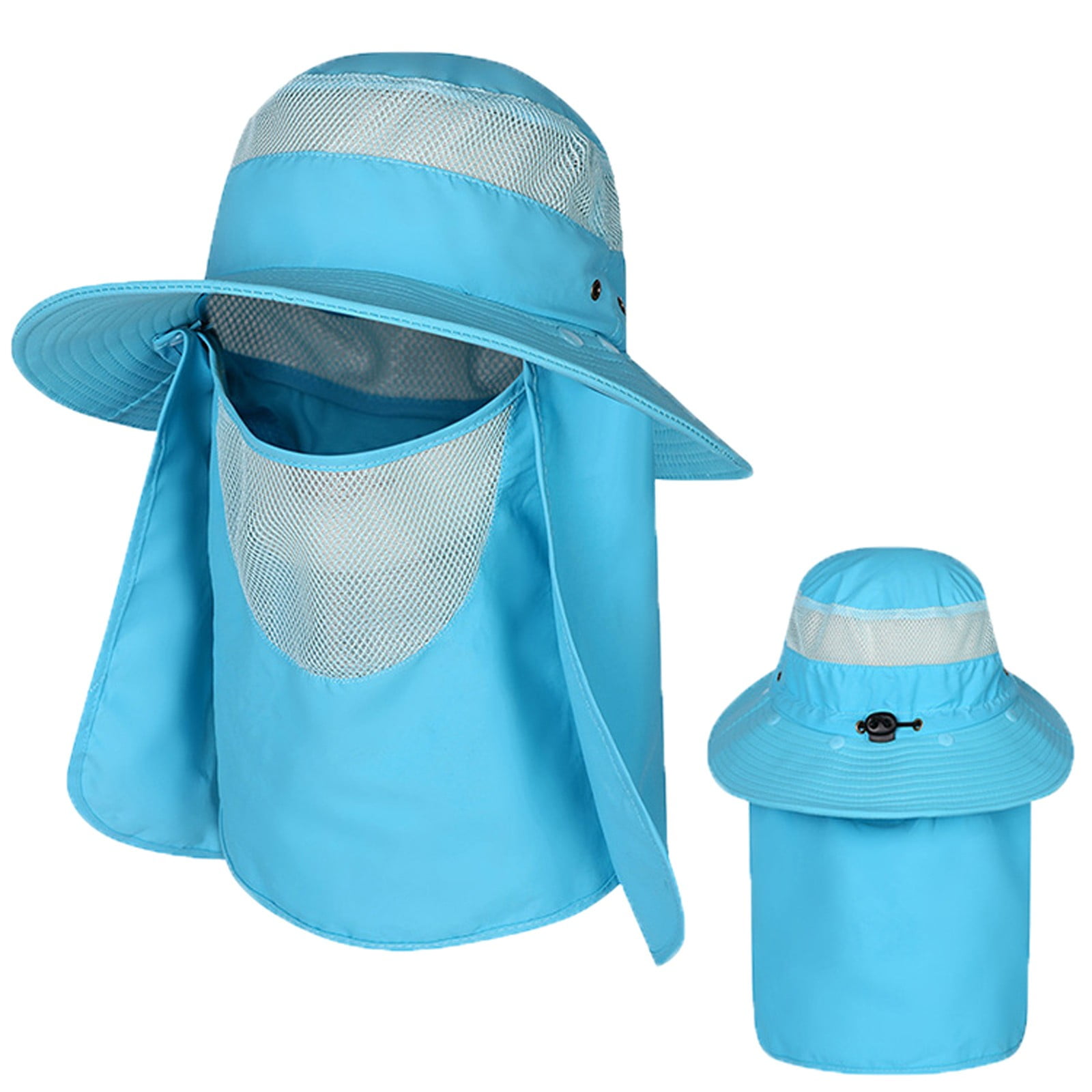 Fishing Hat UPF50+ Neck Flap Wide Brim Sun Hat for Men Women, Water ...