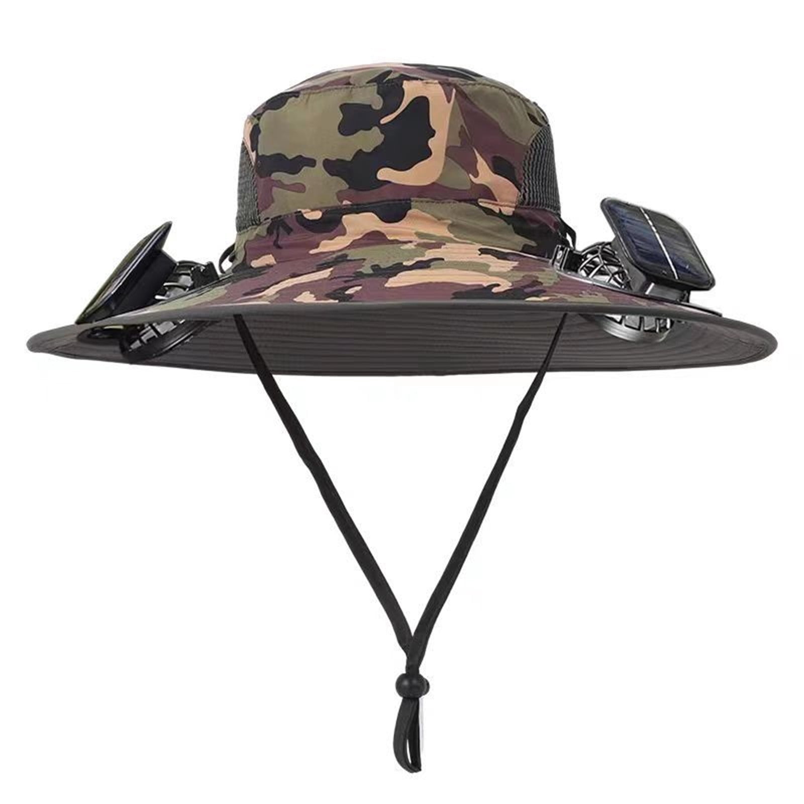 Fishing Hat With Built In Fan Giant 1PC Solar Fan Hat UPF 50+ Sun ...